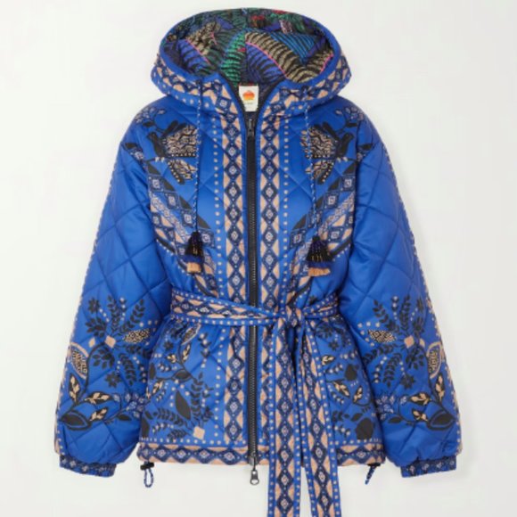 FARM Rio | Jackets & Coats | Nwt Farm Rio Macaw Forest Black Reversible ...